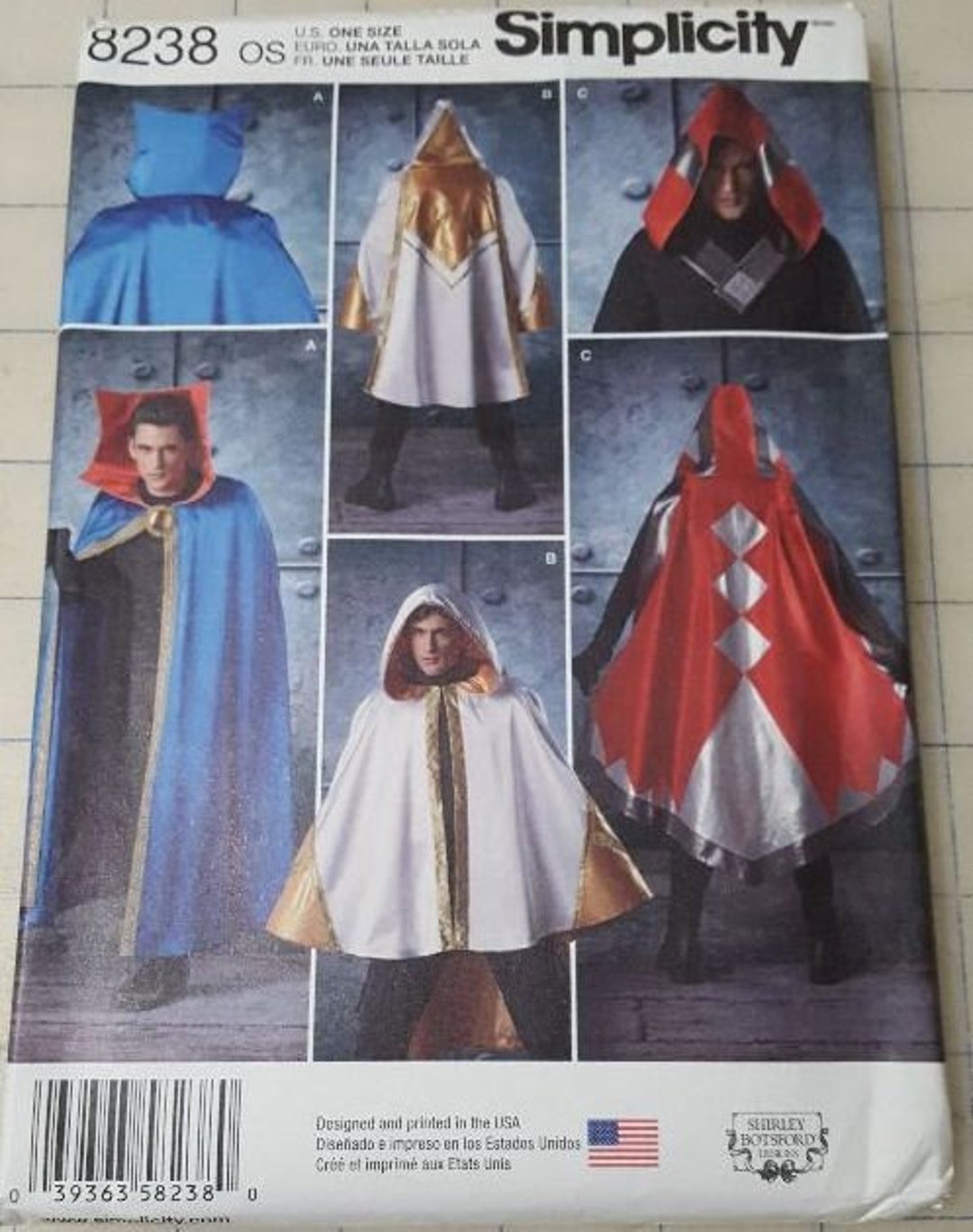Simplicity Pattern 8238 Costume Capes One Size Out-of-print Uncut ...