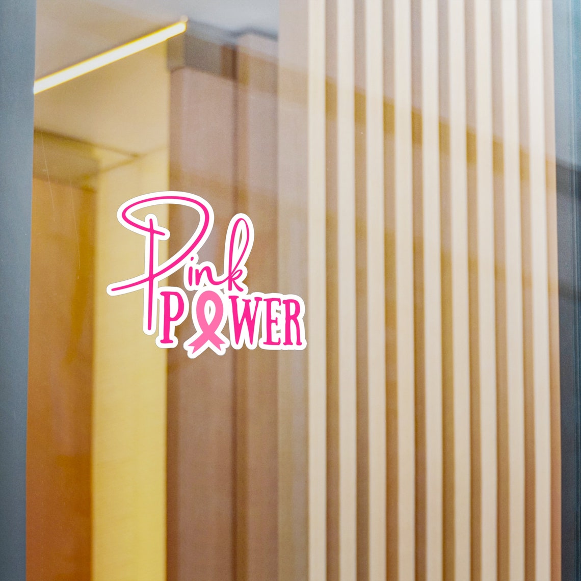 Pink Power Sticker Breast Cancer Sticker Breast Cancer - Etsy