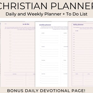 Christian Planner Printable Downloadable Faith Journal Devotional Bible ...