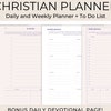 Christian Planner Printable DAILY AND WEEKLY Faith Planner Daily ...
