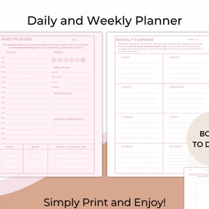 Christian Planner Printable DAILY AND WEEKLY Faith Planner Digital ...