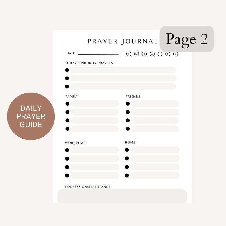 Prayer Journal Printable Prayer List Devotional Notebook Prayer Cards ...