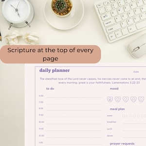 Christian Planner Printable Downloadable Faith Journal Devotional Bible ...