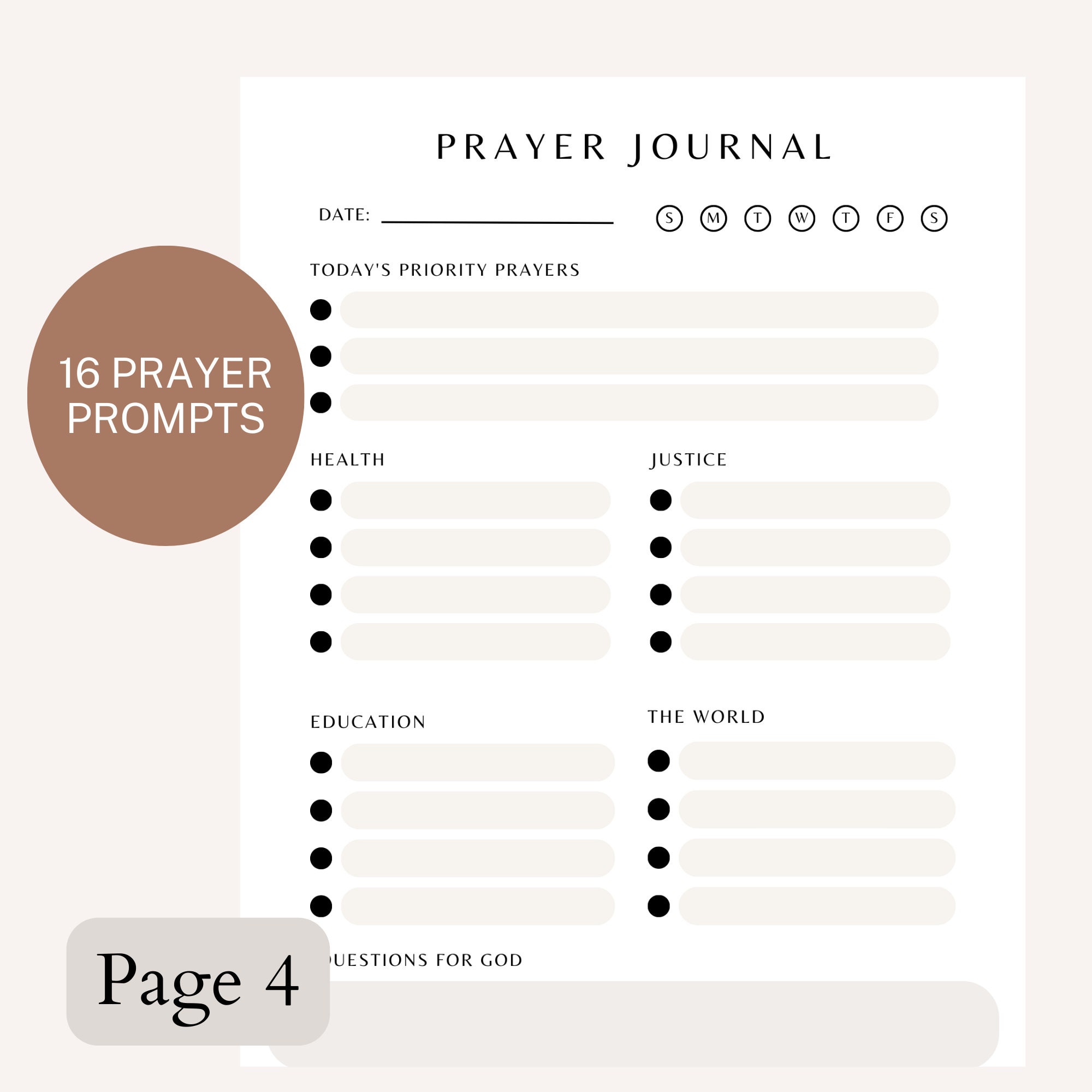 Prayer Journal Printable Prayer List Devotional Notebook Prayer Cards ...