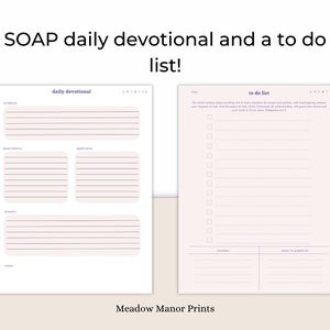 Christian Planner Printable Downloadable Faith Journal Devotional Bible ...