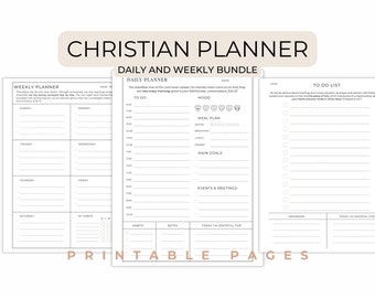 Christian Planner Printable DAILY AND WEEKLY Faith Planner Daily ...