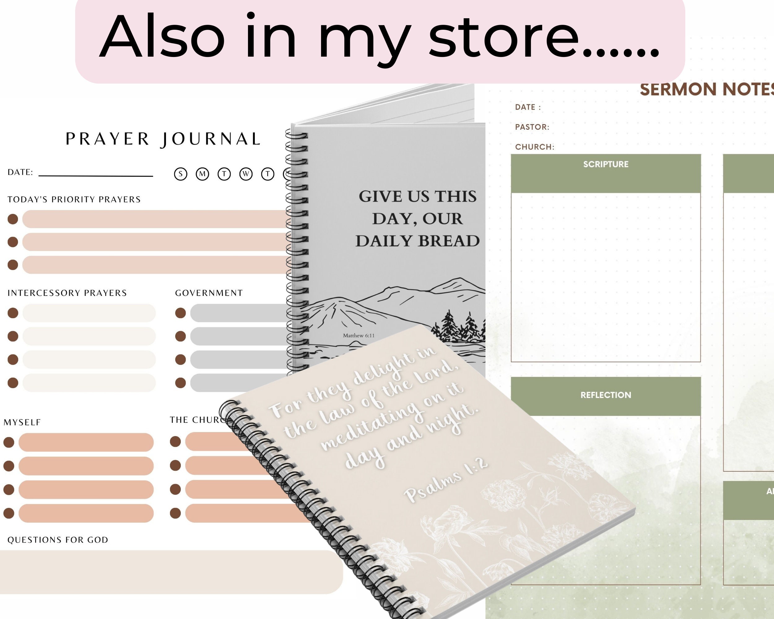 Christian Planner Printable DAILY AND WEEKLY Faith Planner Digital ...
