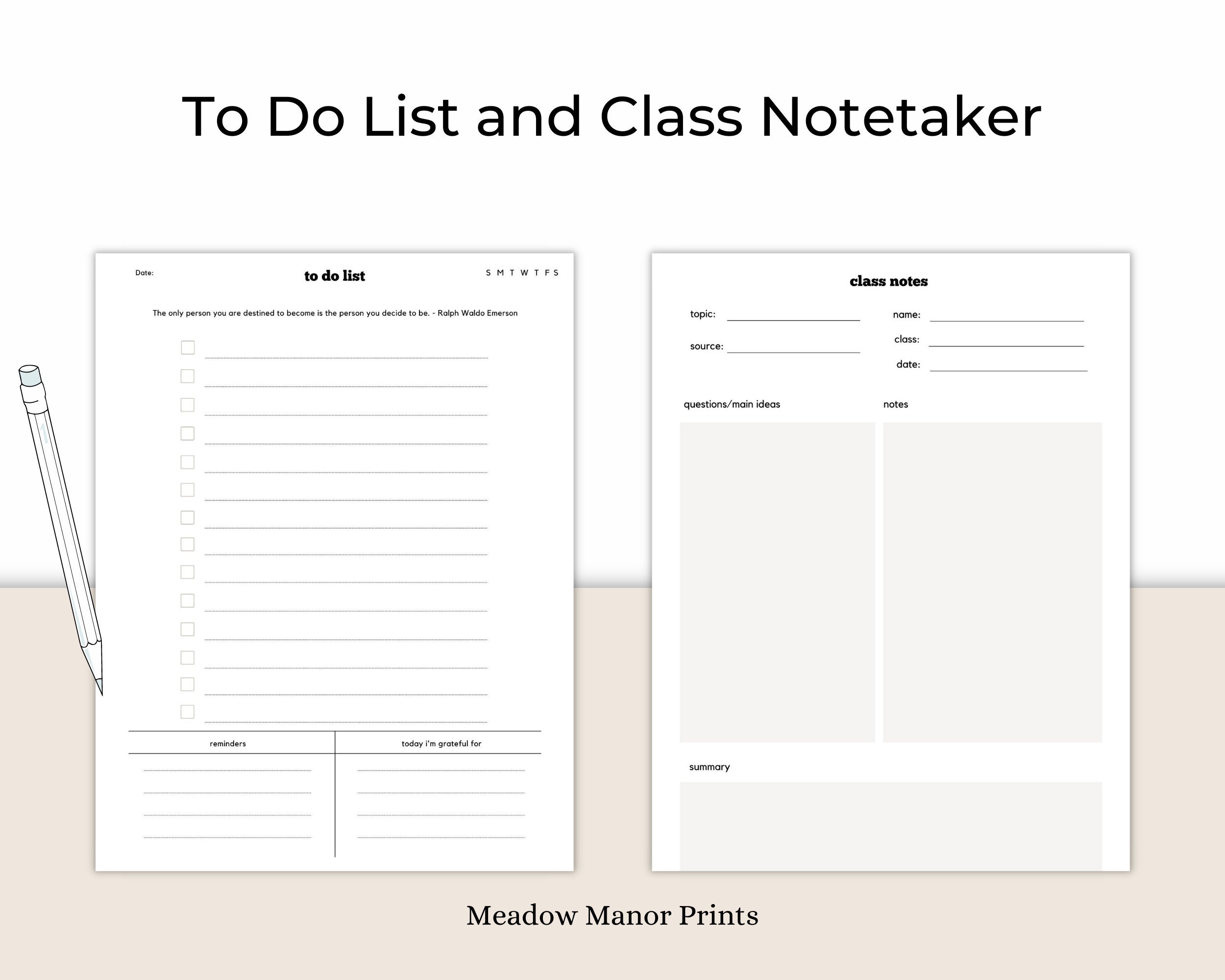 College Planner Printable Student Organizer Schedule Academic Agenda ...