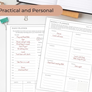 Christian Planner Printable DAILY AND WEEKLY Faith Planner Daily ...