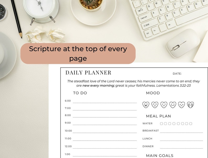 Christian Planner Printable DAILY AND WEEKLY Faith Planner Daily ...