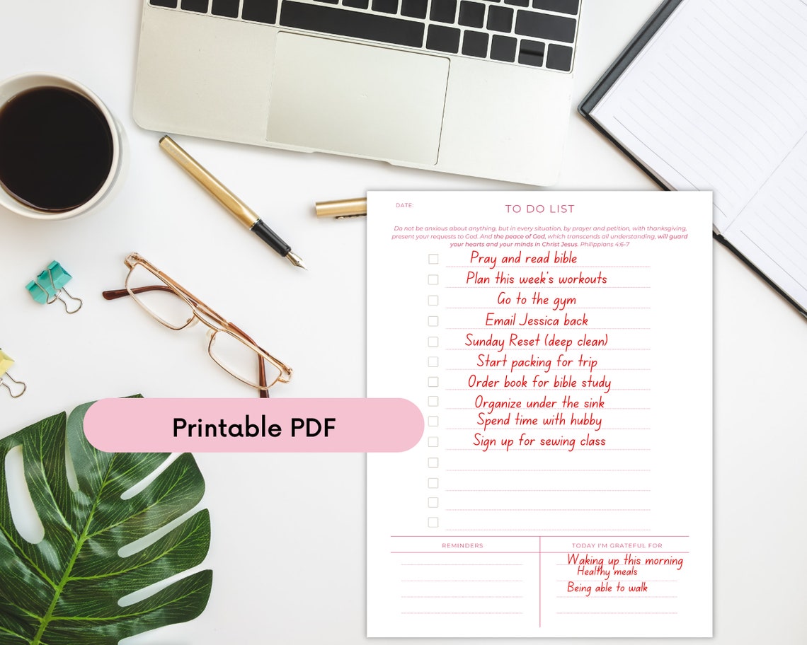 Christian Planner Printable DAILY AND WEEKLY Faith Planner Digital ...