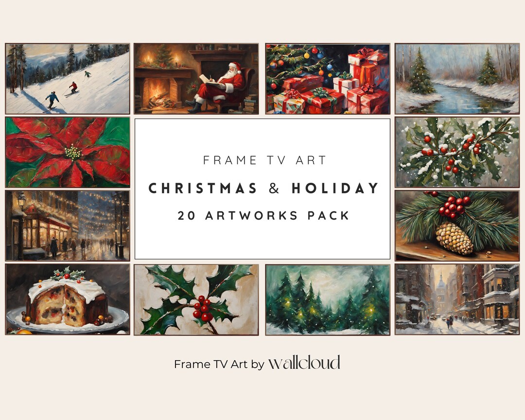 Frame TV Art Traditional Christmas Bundle Pack of 20 Christmas Frame TV ...