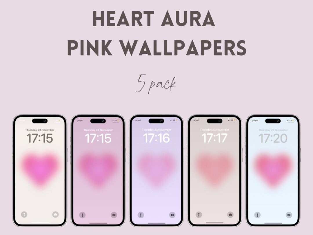 Heart Gradient iPhone Wallpapers, Aesthetic Aura Wallpapers, Ios 17 ...