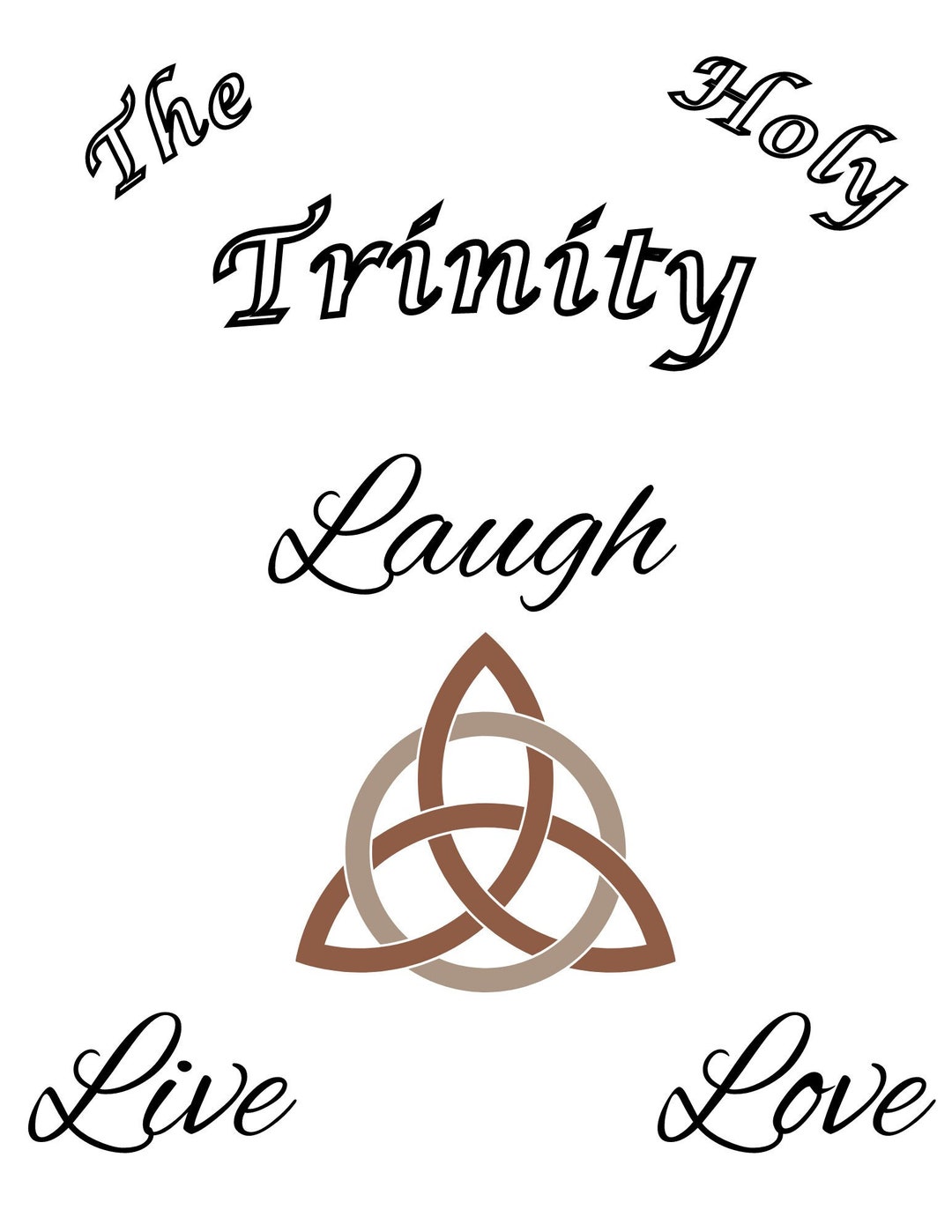 Live Laugh Love Holy Trinity Poster Home Poster and Print Home - Etsy