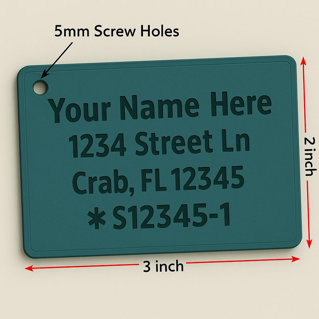 Custom Crab/lobster Pot Identification (ID) Name Tag (set of 6) - Etsy