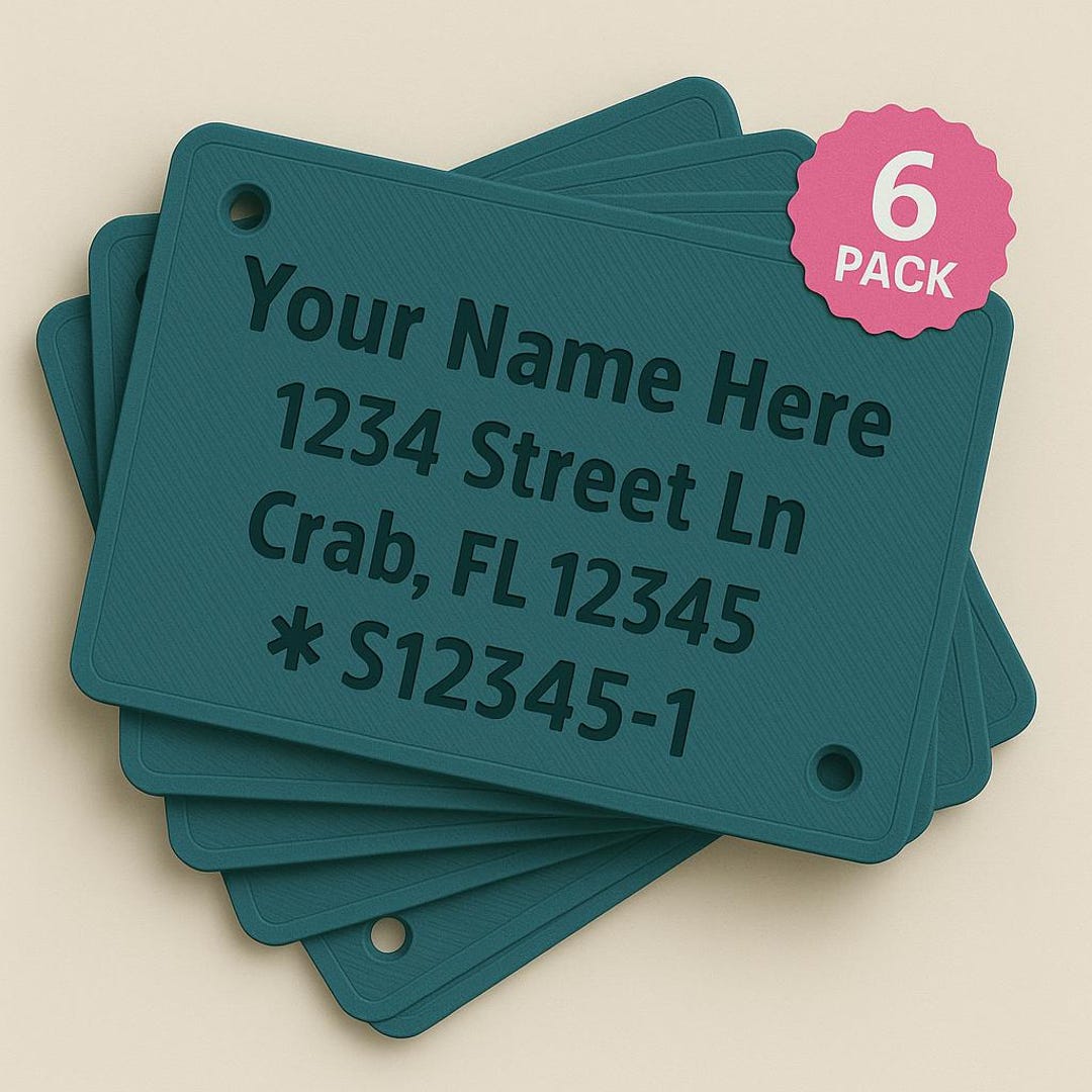 Custom Crab/lobster Pot Identification (ID) Name Tag (set of 6) - Etsy