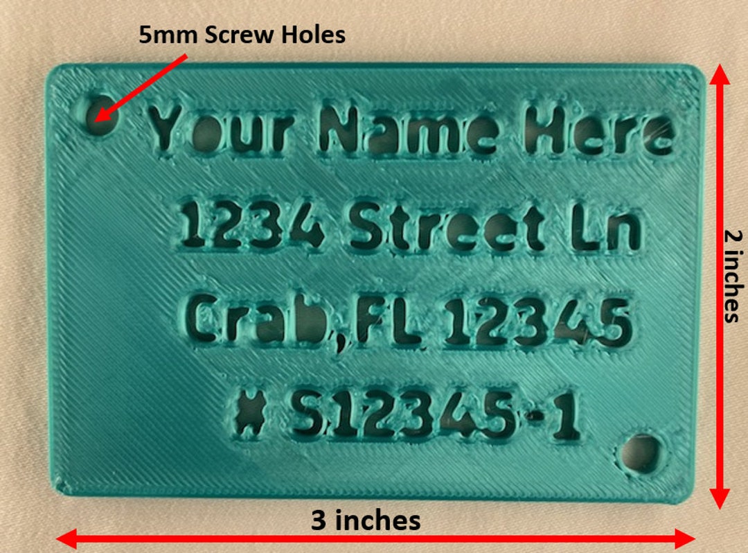 Custom Crab/lobster Pot Identification (ID) Name Tag (set of 6) - Etsy