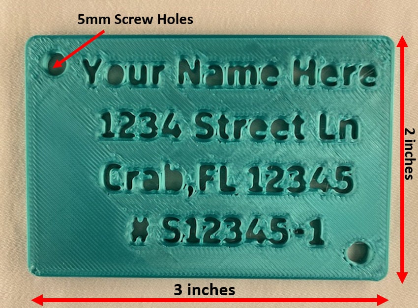 Custom Crab/lobster Pot Identification ID Name Tag set of 6 - Etsy