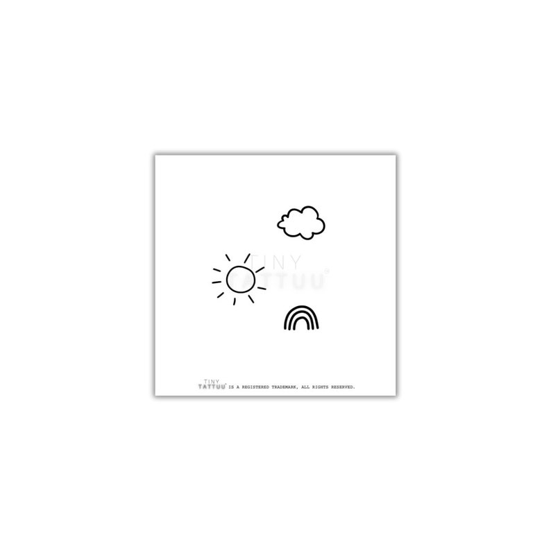 Cute Weather Doodle Temporary Tattoo Set - Etsy