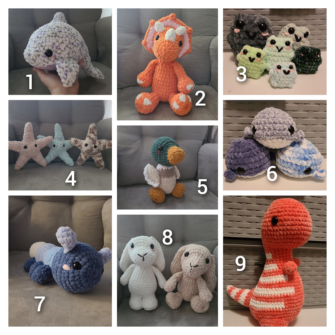 CUSTOM Crocheted Stuffie / Choose Your Size and Color of Your Favorite ...