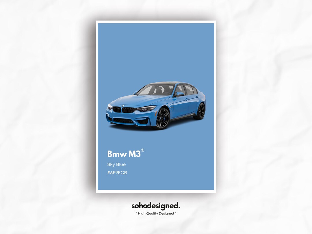 Bmw M3 Wall Art, Bmw M3 Wall Poster, Bmw Wall Art, Printable Car Poster ...