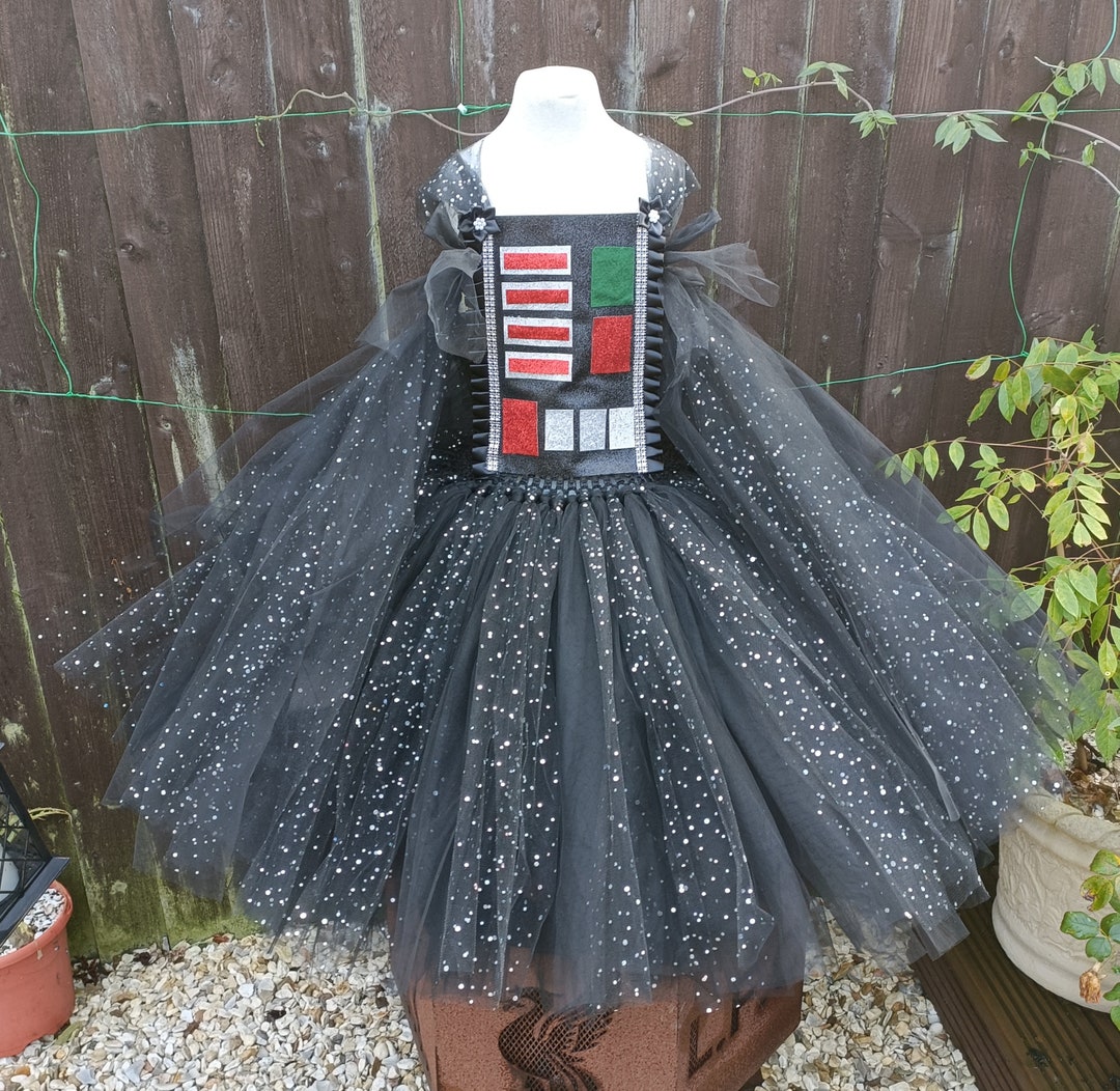 Darth Vader Inspired Knee Length Tutu Dress With Fitted Cloak Halloween ...