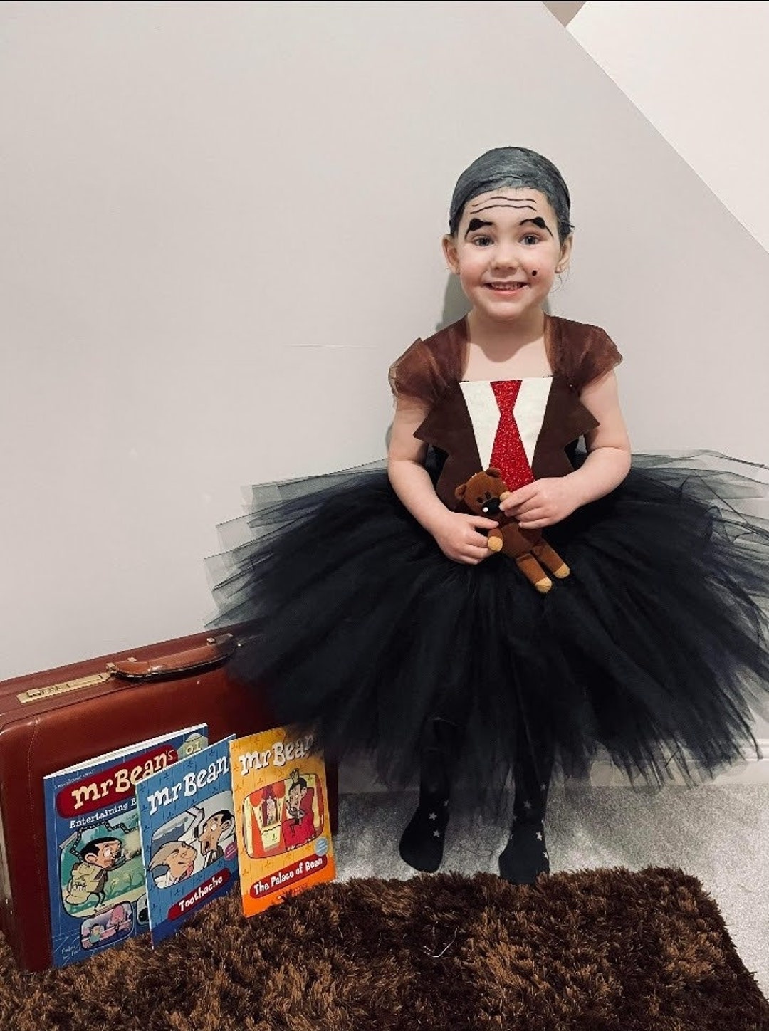 Mr Bean Character Inspired Knee Length Tutu Dress World Book Day ...