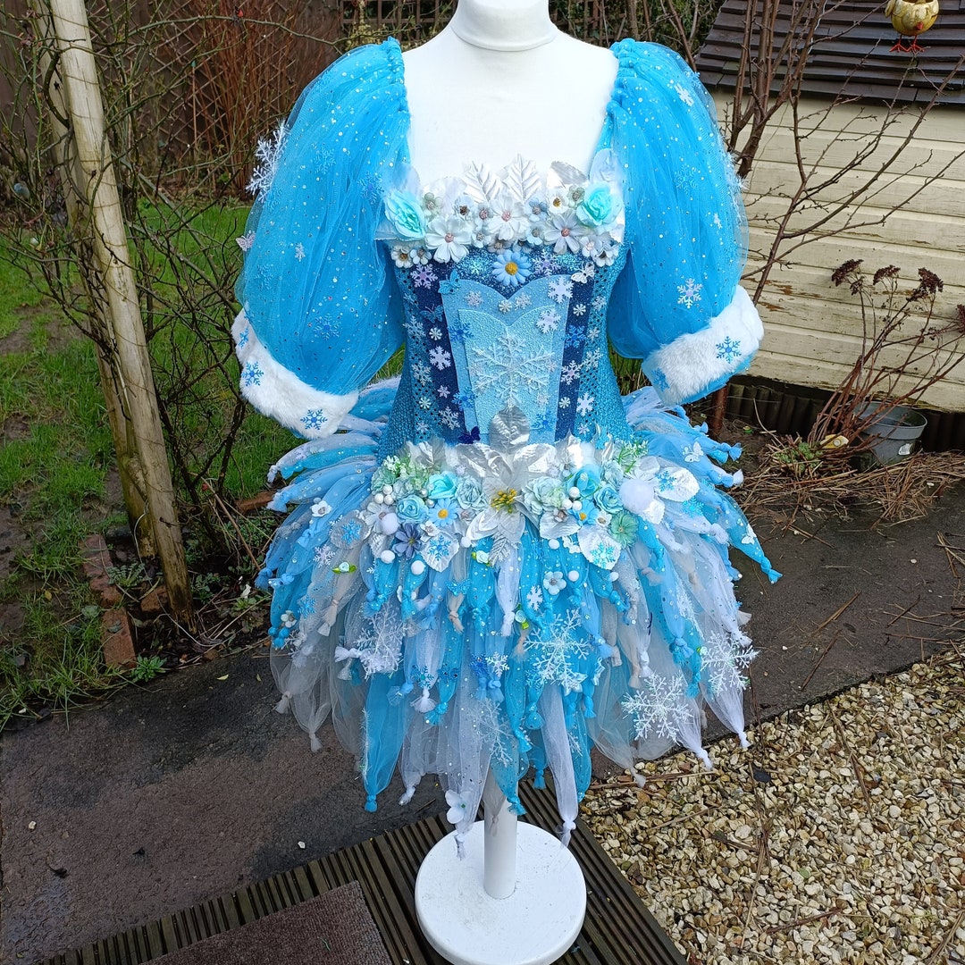 Deluxe OTT Adult Ice / Snowflake Flower Fairy Tutu Dress With Sleeves ...