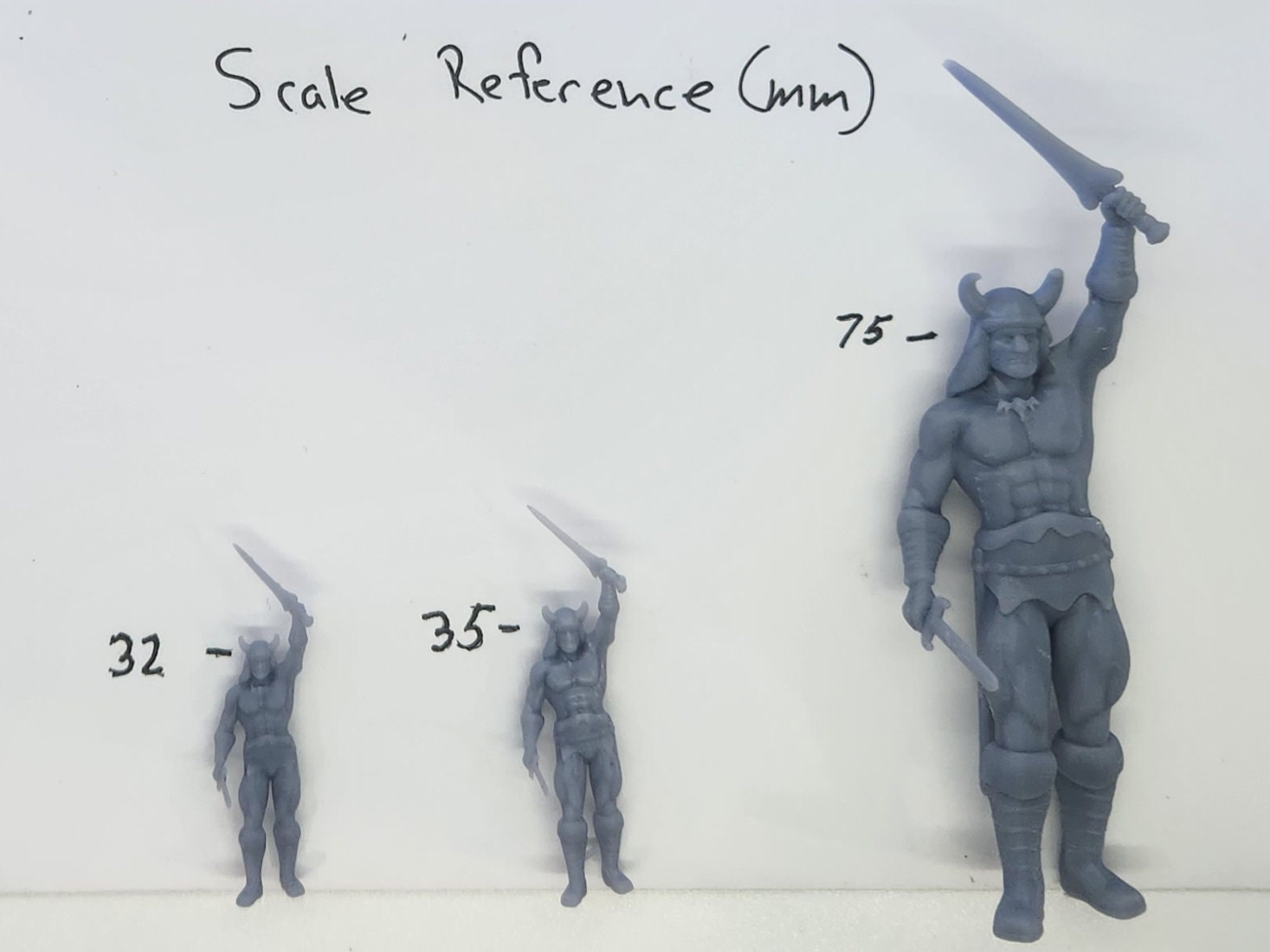 Human Female Barbarian - 32mm - 75mm Scale Miniature - Hyborian Age D&D ...