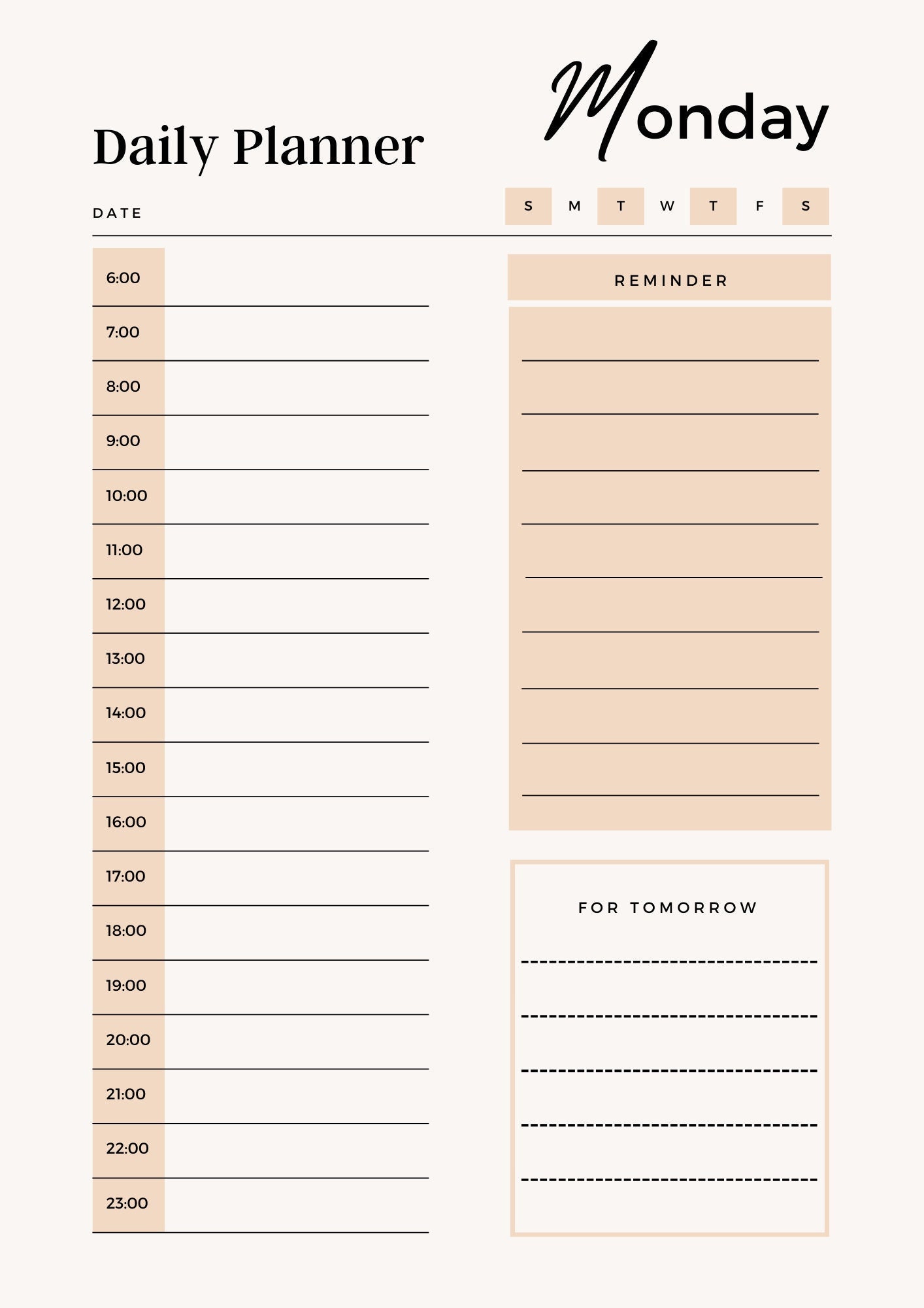 Printable 24-hour Daily Planner BUNDLE - Etsy