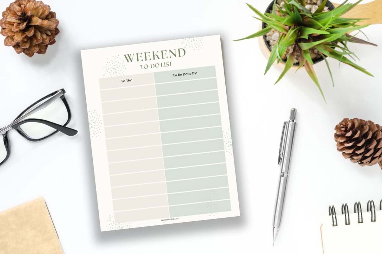 Printable Weekend To-do List, Instant Download, Minimal Productivity ...