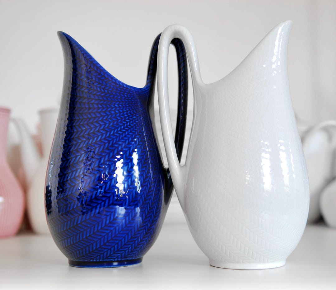 RORSTRAND RARE Blue Fire ("blå eld") "double Play" - Blue & White Water ...