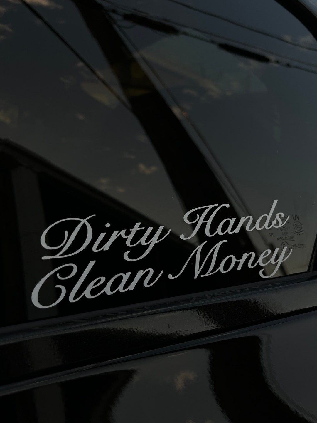 Dirty Hands, Clean Money Decal - Etsy