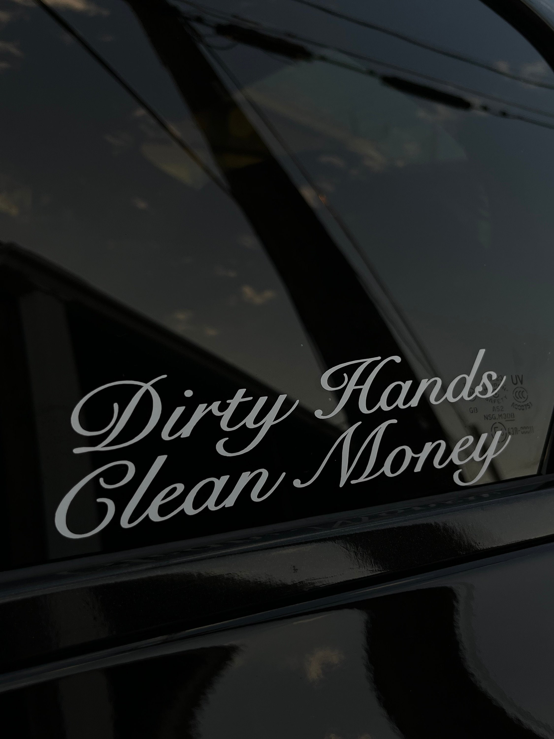 Dirty Hands, Clean Money Decal - Etsy
