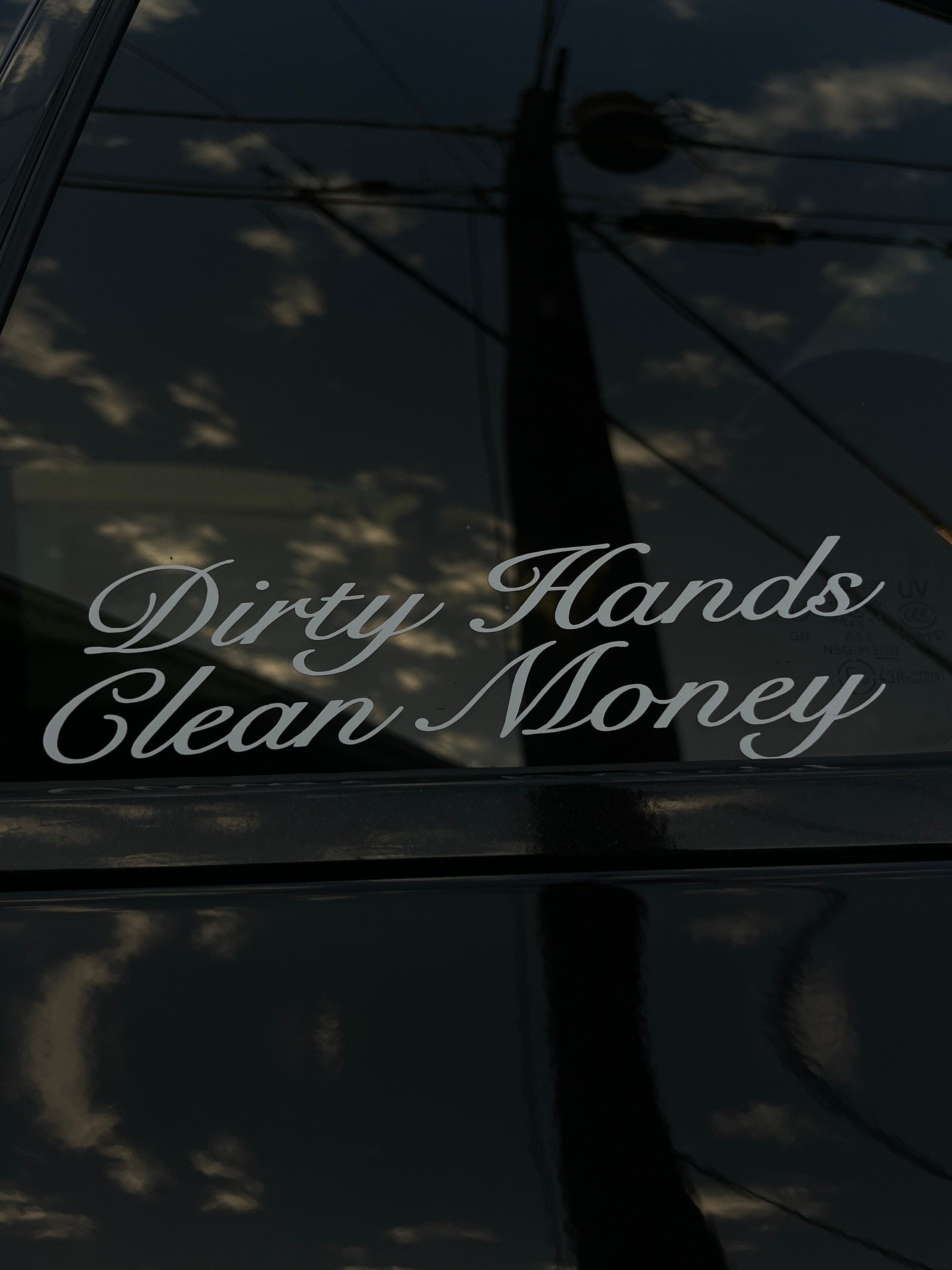 Dirty Hands, Clean Money Decal - Etsy