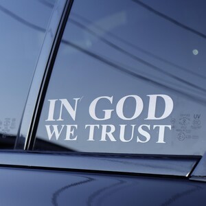 In God We Trust Sticker V2 | in God We Trust Decal | High Quality Vinyl ...