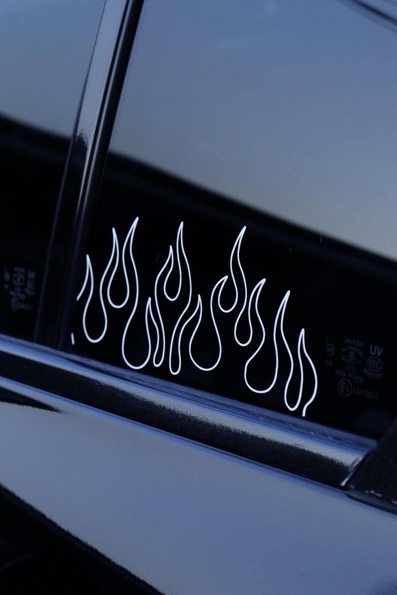 Flames Vinyl Decal - Fire Vinyl Sticker - Aesthetic Decal for Car ...