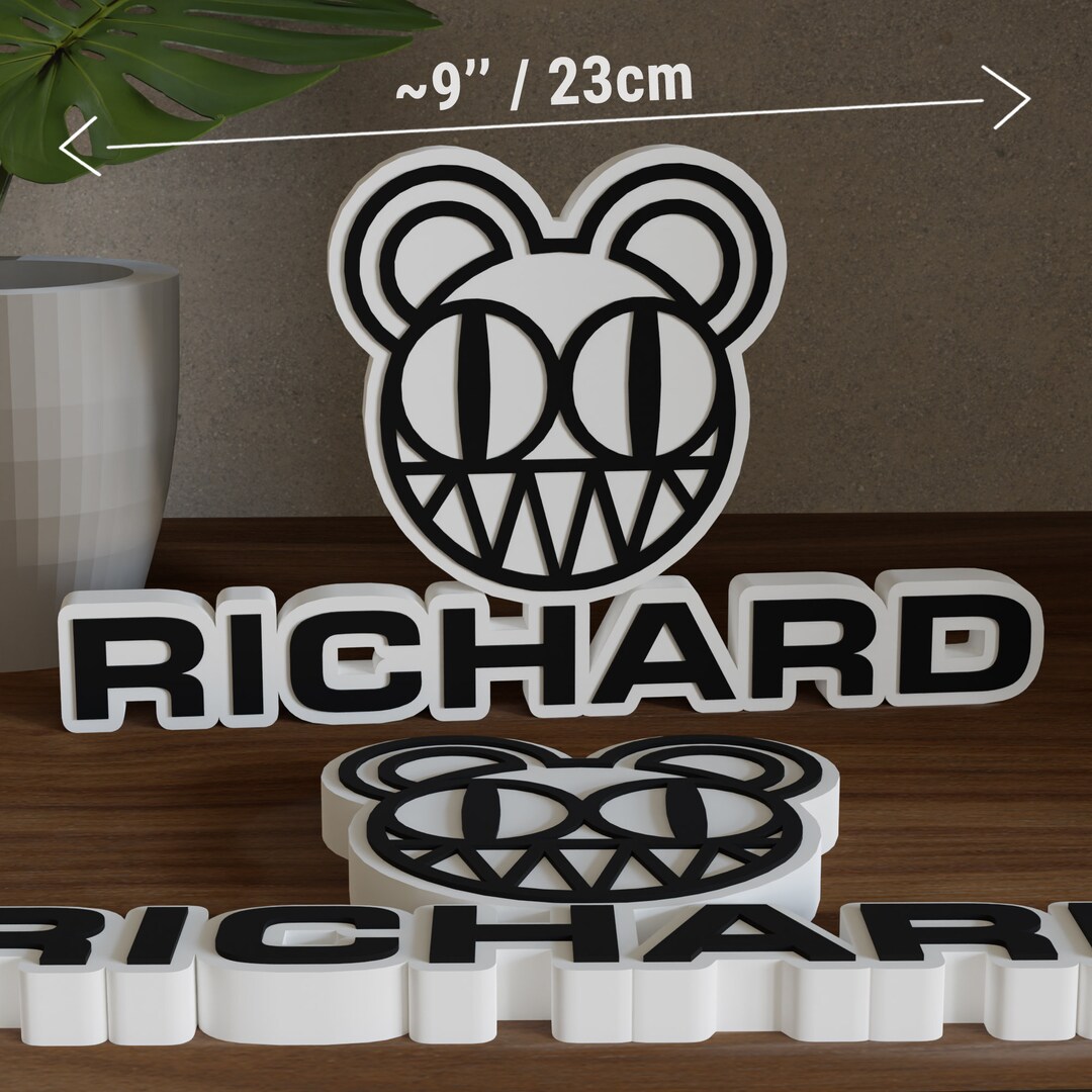 Personalized Band Font 3D Printed Display Sign Artistic Mashup not an ...