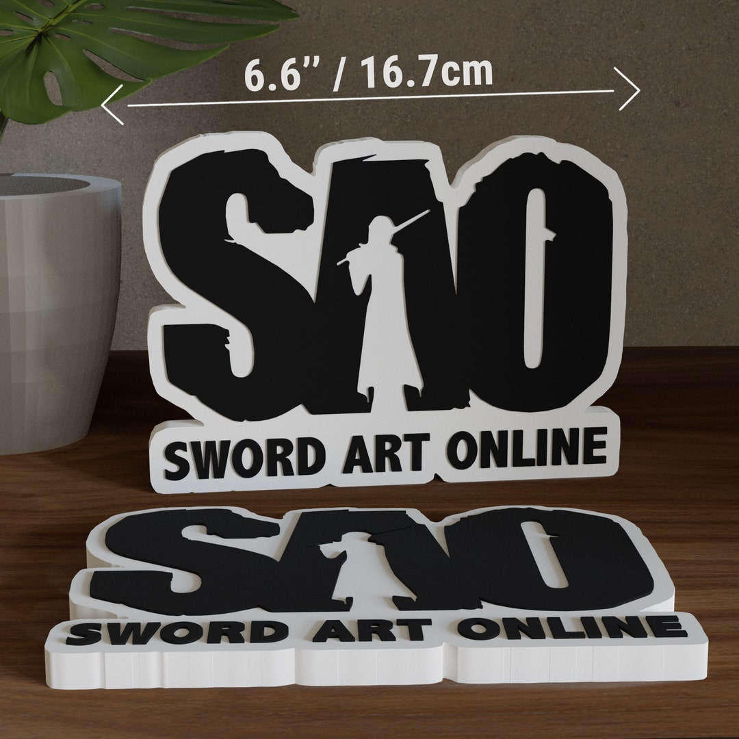 SAO 3D Printed Logo Display Sign Artistic Mashup not an Official ...
