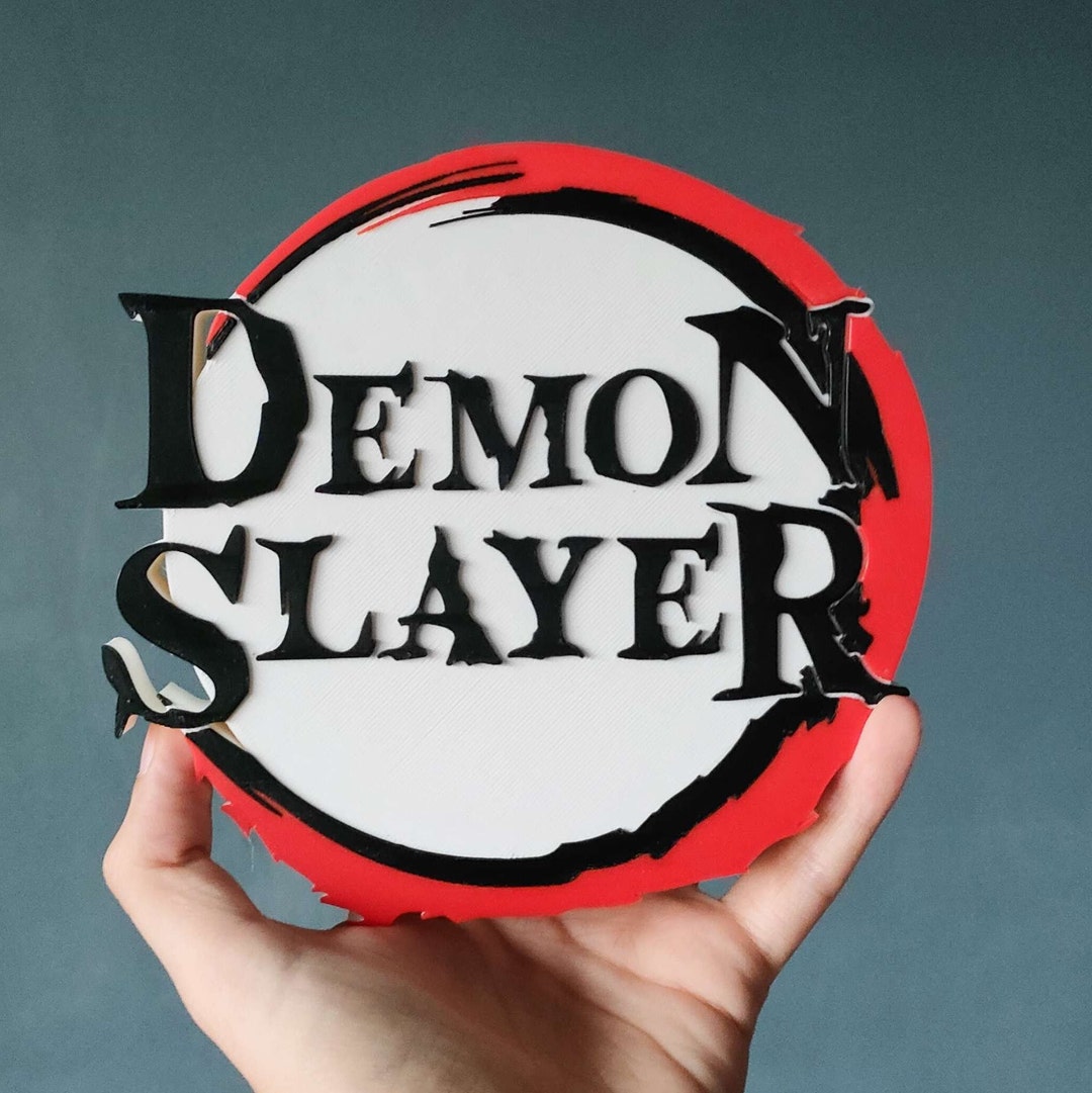 Demon Slayer 3D Printed Logo Display Sign - Etsy