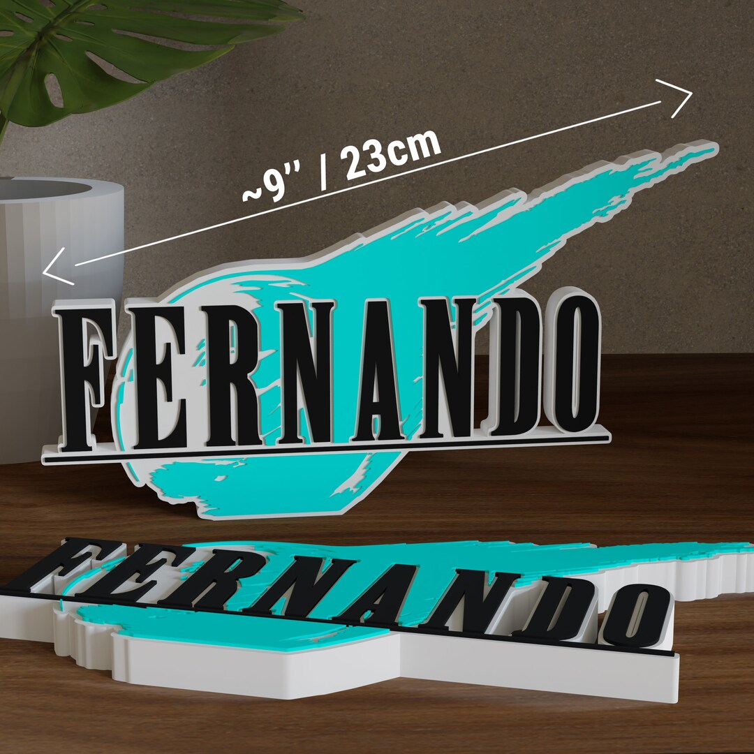 Personalized FF Font 3D Printed Display Sign Artistic Mashup not an ...