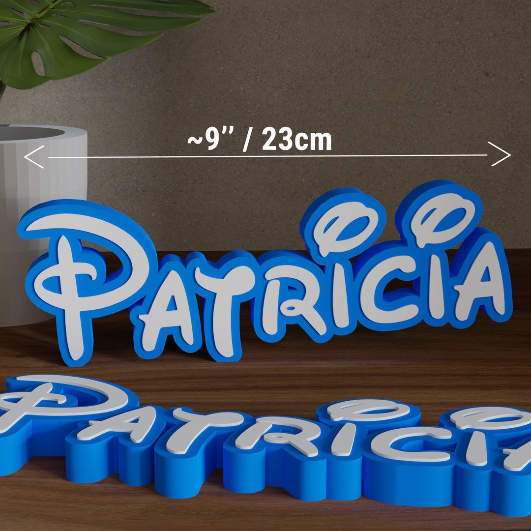Disny Personalized Font 3D Printed Display Sign Artistic Mashup not an ...