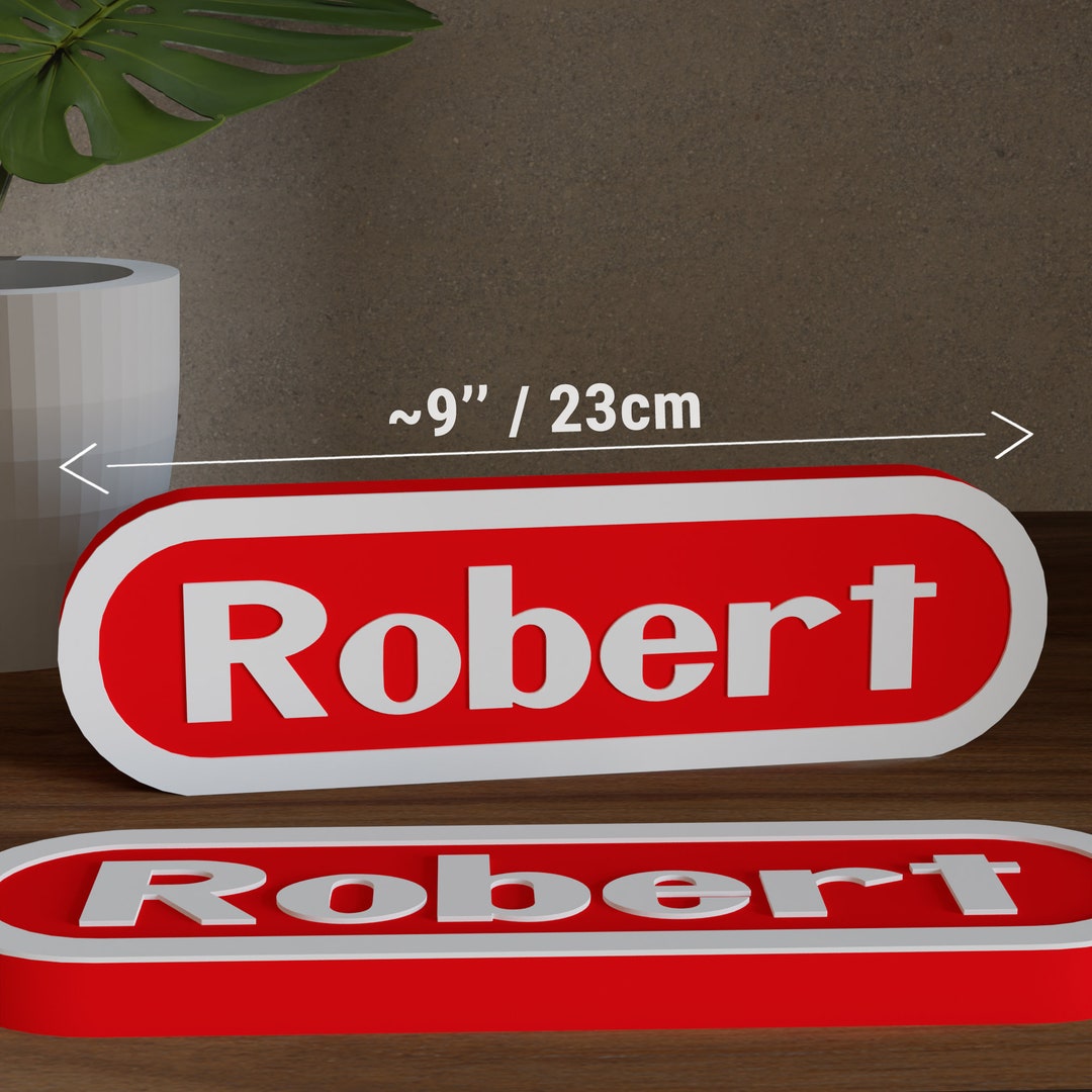 Personalized Font 3D Printed Display Sign Artistic Mashup not an ...