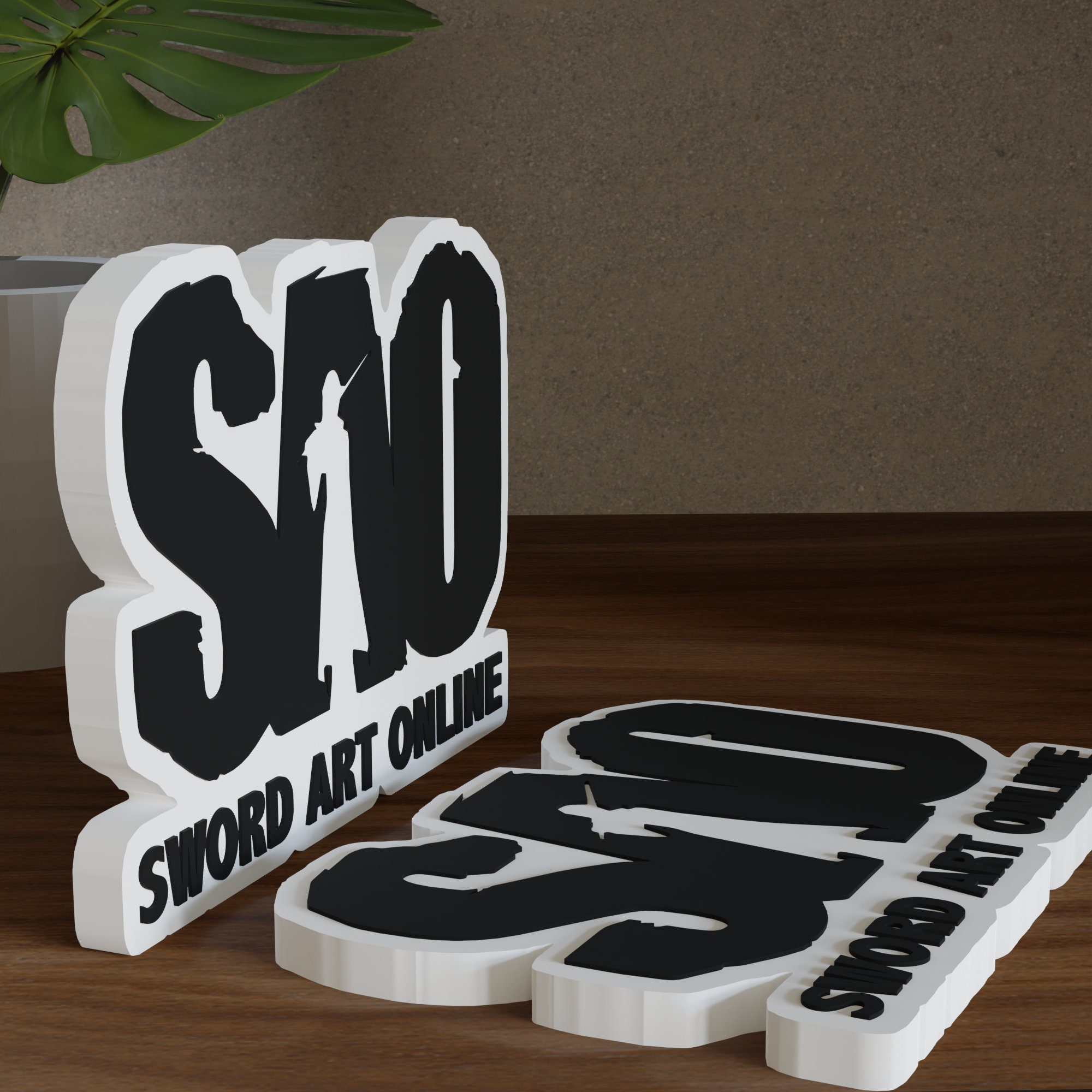 SAO 3D Printed Logo Display Sign Artistic Mashup not an Official ...