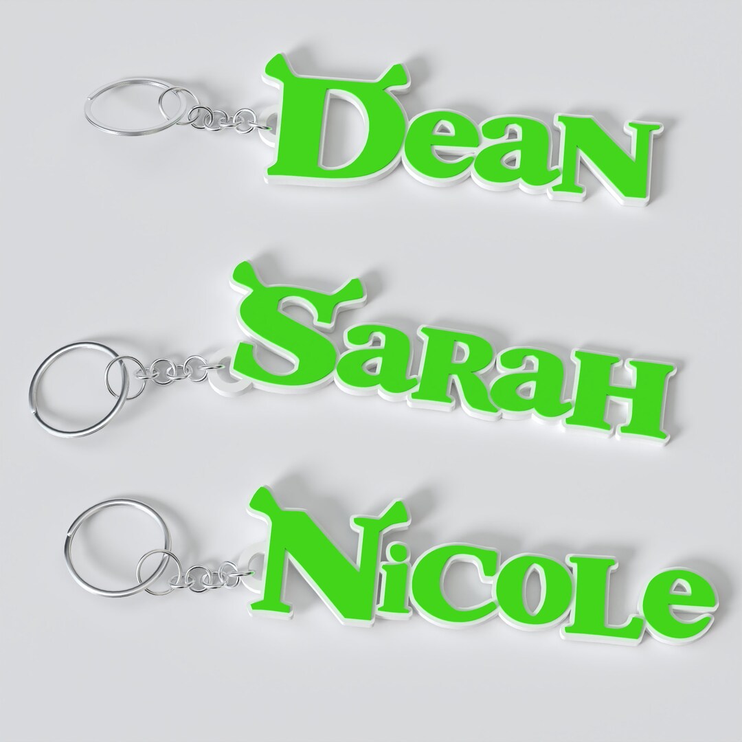 Shrek Personalized Keychain 3D Printed Smooth Top Layers - Etsy