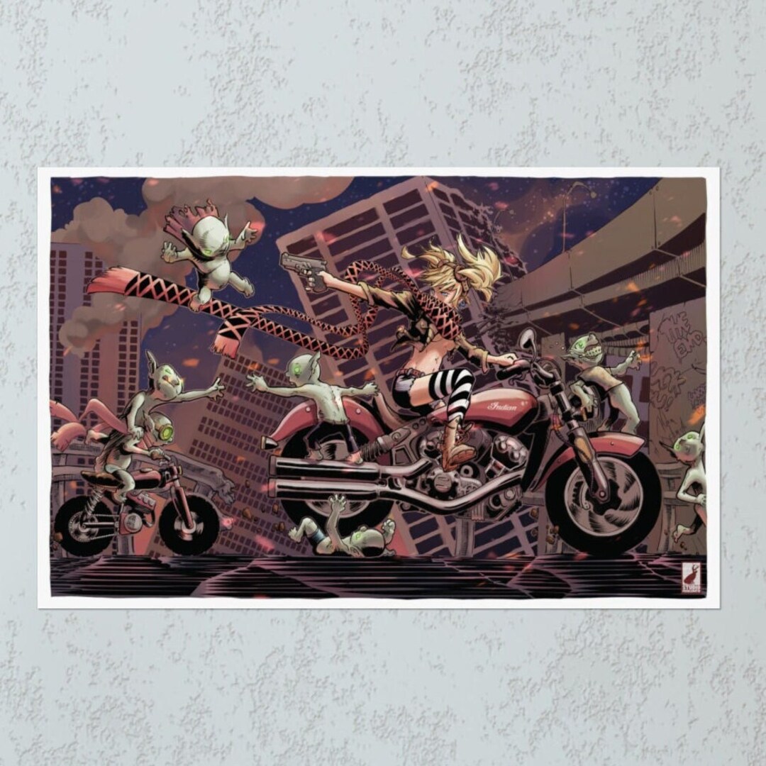 Goblin Chase Original Wall Art, Fantasy Art, Illustration Poster - Etsy