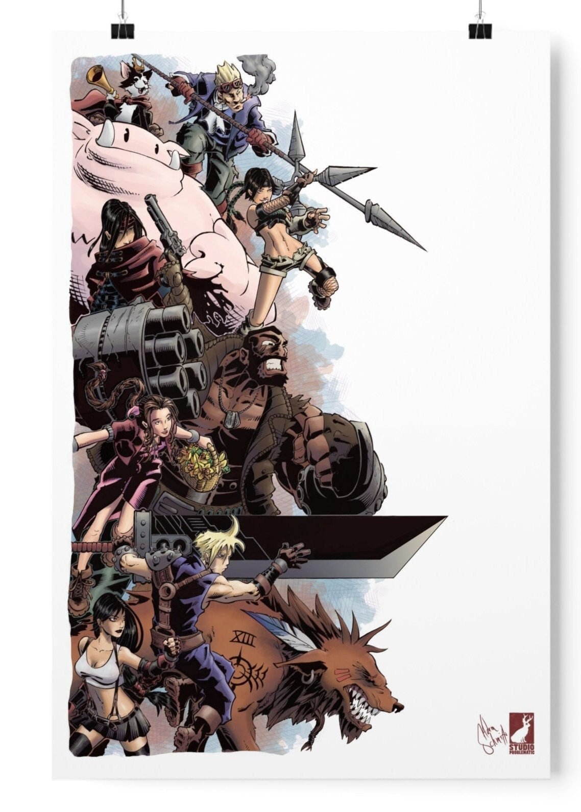 Final Fantasy VII Original Art Print, Wall Art, Fan Art - Etsy