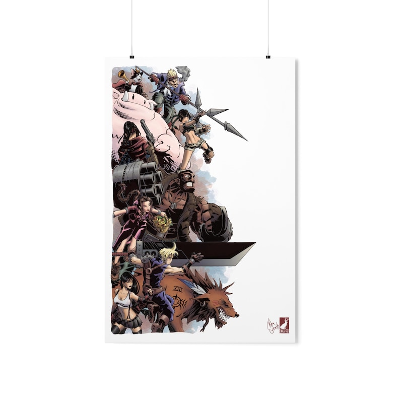 Final Fantasy VII Original Art Print, Wall Art, Fan Art - Etsy