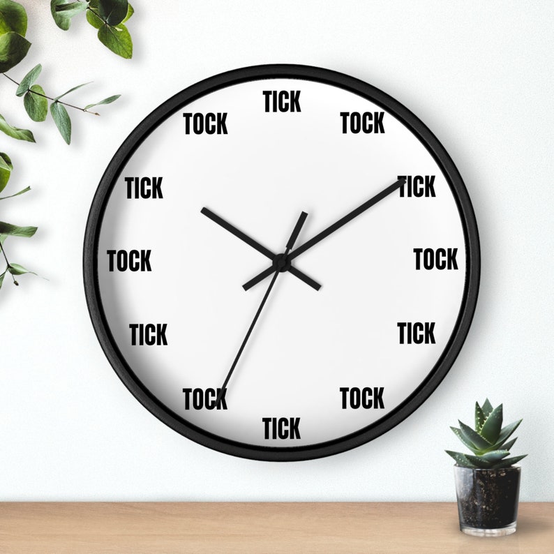 TICK TOCK! Silent Mechanism, Funny Design, Unique Gift Idea Wall Clock ...
