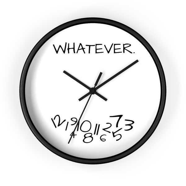 Whatever Wall Clock - Etsy